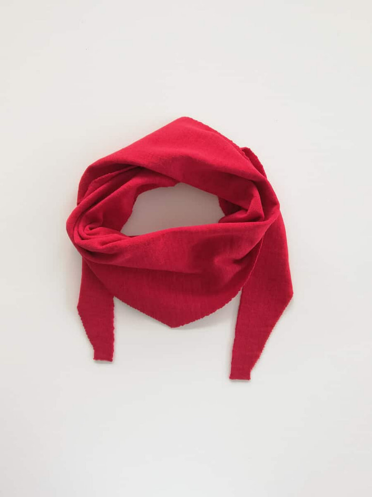 Mischievous Cherry Red Scarf – Nordic Simplicity